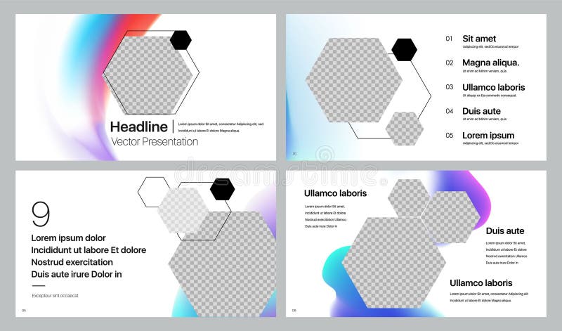 Creative Presentation Templates Elements on a White Background. Vector ...