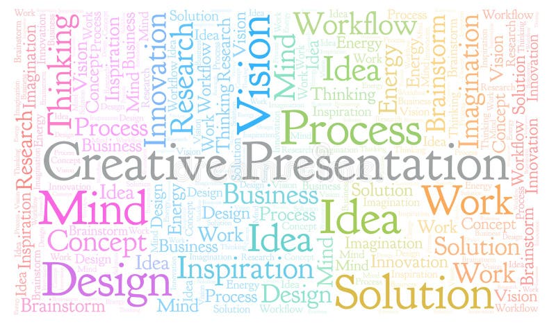 Creative Presentation Word Cloud, Made with Text only. Stock ...