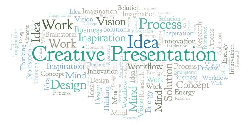 Creative Presentation Word Cloud, Made with Text only Stock ...
