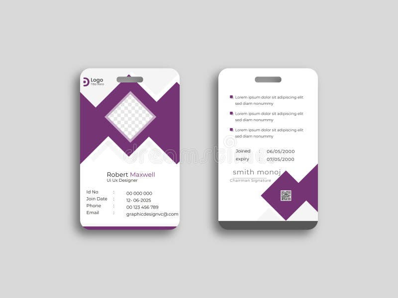Creative Print Ready Id Card Design Template Stock Illustration ...