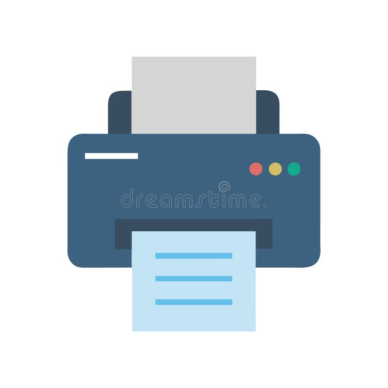 Creative Printer Icon Representation Stock Vector - Illustration of ...