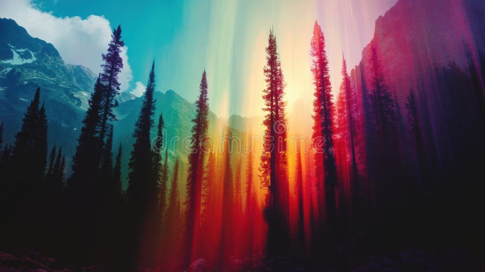 Creative Prism Refracting Natural Light into Rainbow Forest Forms with ...