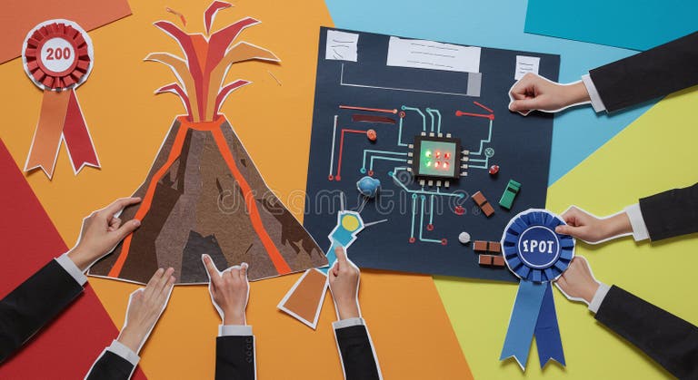 Creative Problem Solving: Volcano Eruption and Tech Solution Stock ...