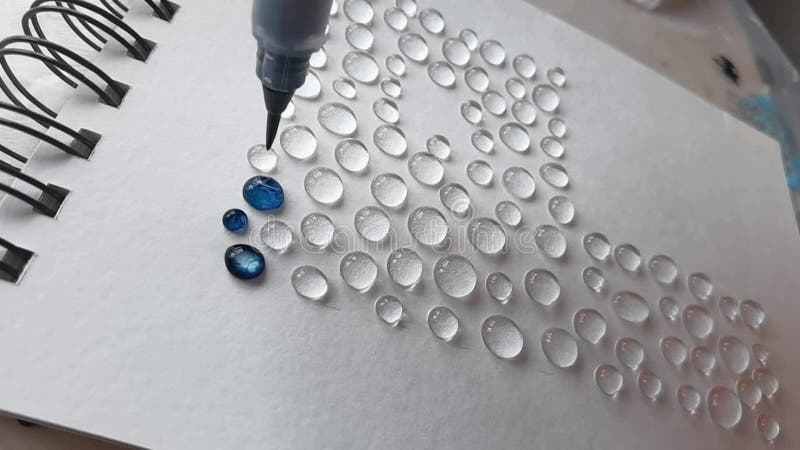 Creative Process Adding Colorful Dots To Paper with Precision in ...