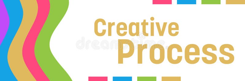 Creative Process Colorful Waves Stock Illustration - Illustration of ...