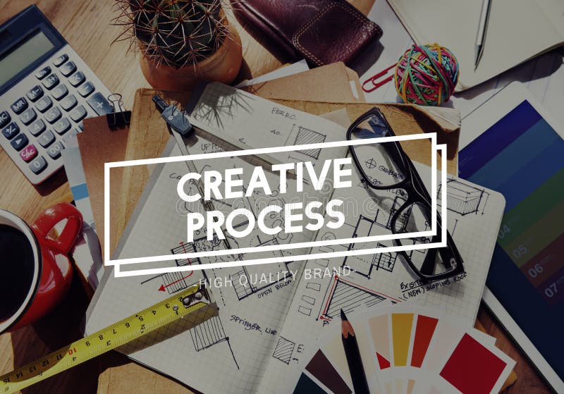 Creative Process Design Brainstorm Thinking Vision Ideas Concept Stock ...