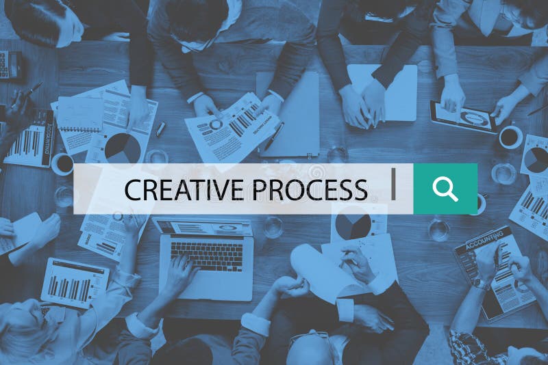 Creative Process Design Brainstorm Thinking Vision Ideas Concept Stock ...