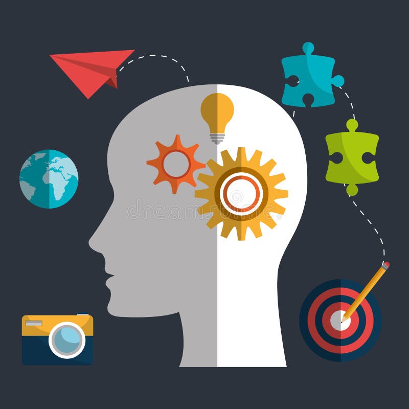 Creative Process Design with Colorful Icons Stock Vector - Illustration ...