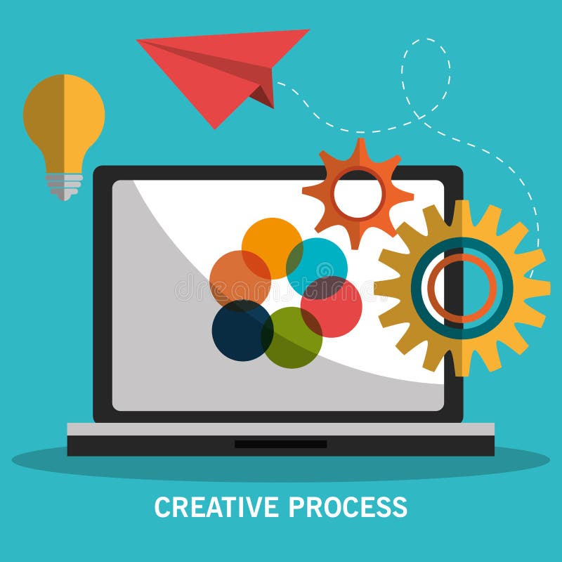 Creative Process Design with Colorful Icons Stock Vector - Illustration ...