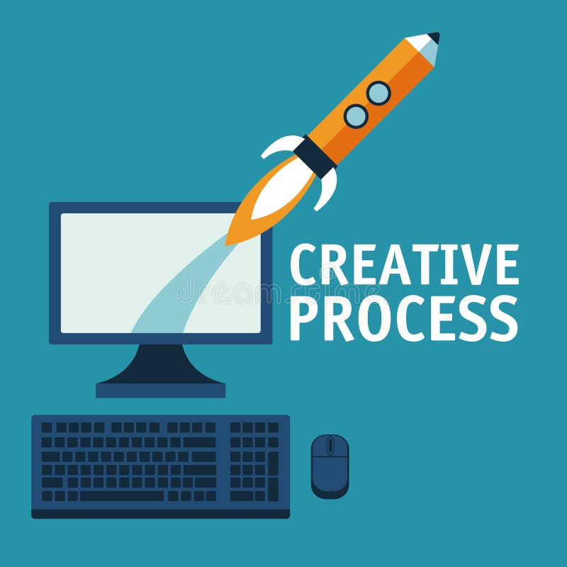 Creative process design stock vector. Illustration of idea - 108637846