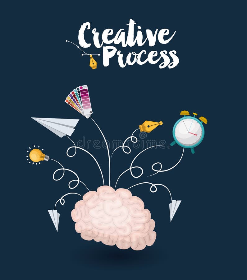 Creative process design stock vector. Illustration of idea - 71344554