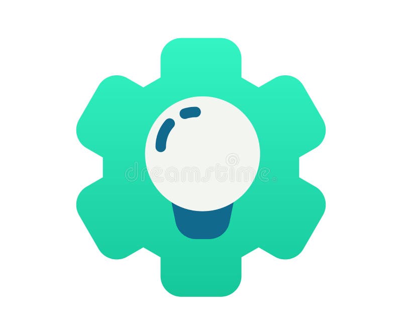 Creative Process Gear Single Isolated Icon with Gradient Style Stock ...