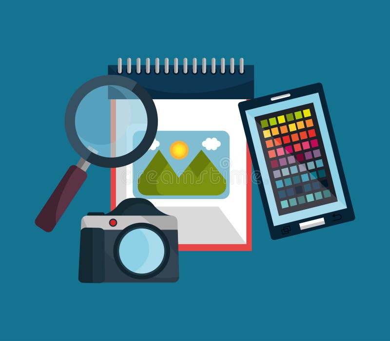 Creative Process Graphic Design Stock Illustration - Illustration of ...