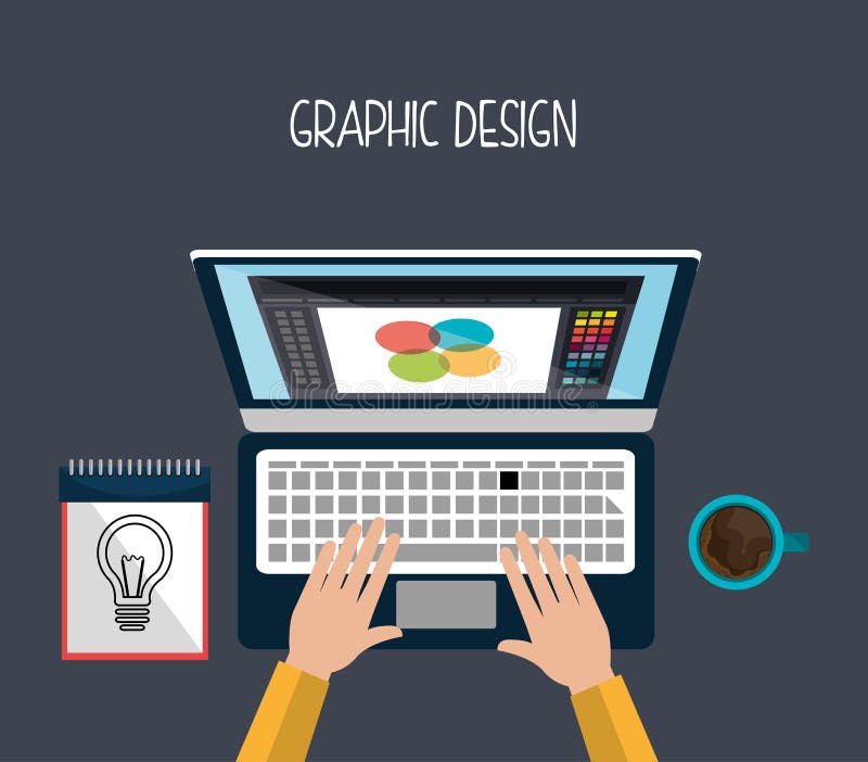 Creative Process Graphic Design Stock Illustration - Illustration of ...