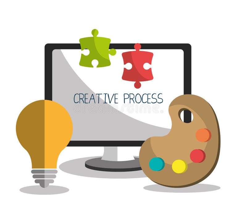Creative Process Graphic Design Stock Vector - Illustration of process ...
