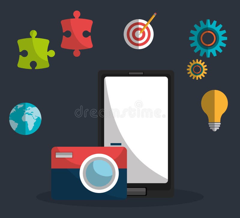 Creative Process Graphic Design Theme Stock Vector - Illustration of ...