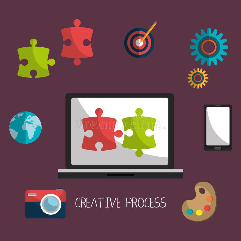 Creative Process Graphic Design Stock Vector - Illustration of ...