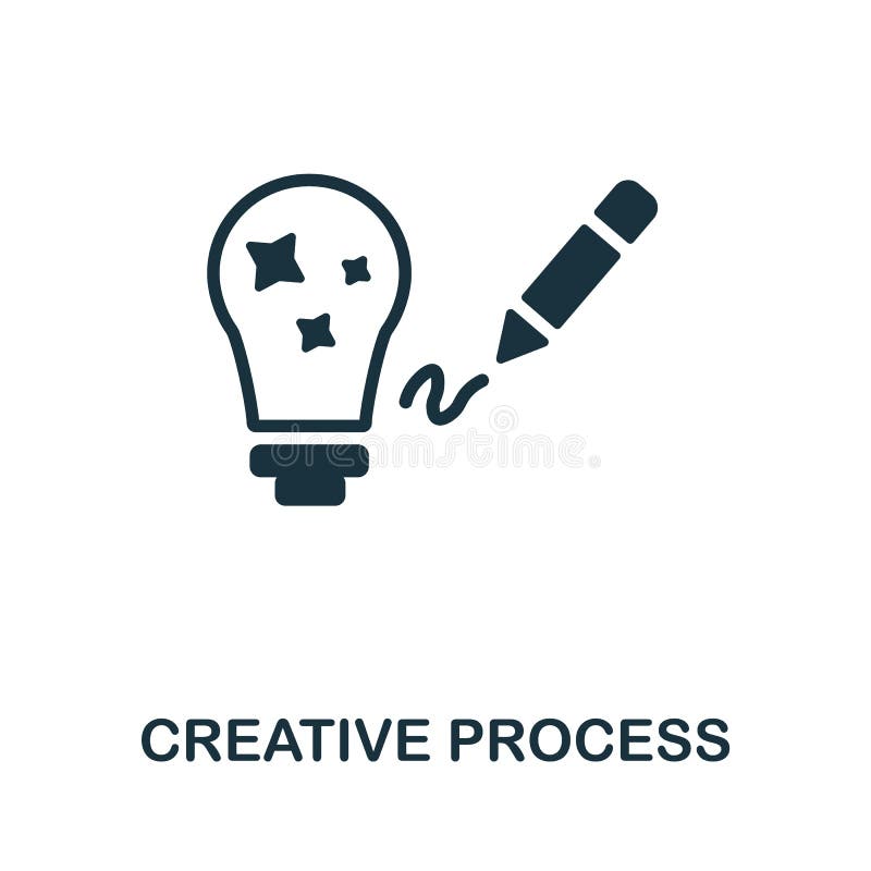 Creative Process Icon. Monochrome Simple Project Planning Icon for ...