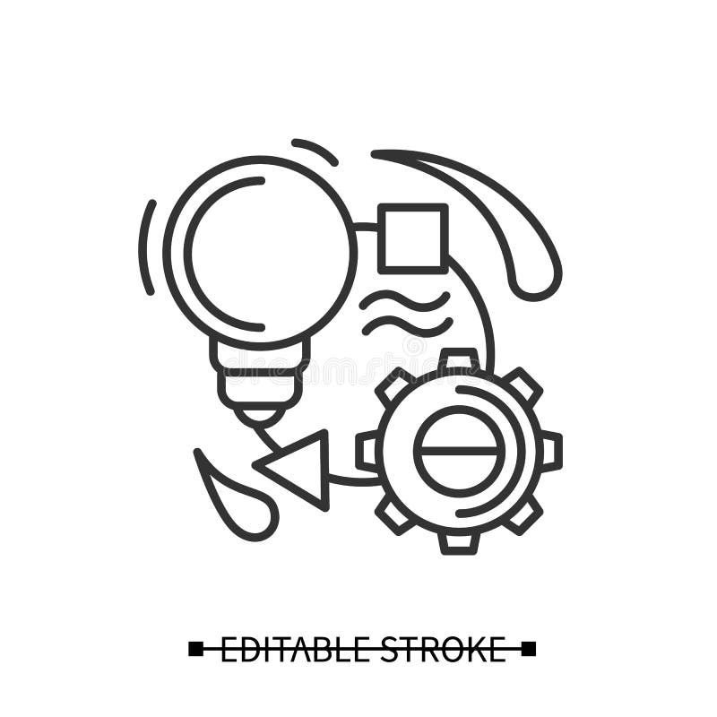 Creative Process Icon. Idea Realization Vector Illustration. Stock ...