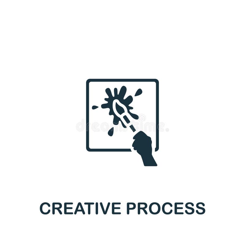 Creative Process Icon. Monochrome Simple Project Planning Icon for ...