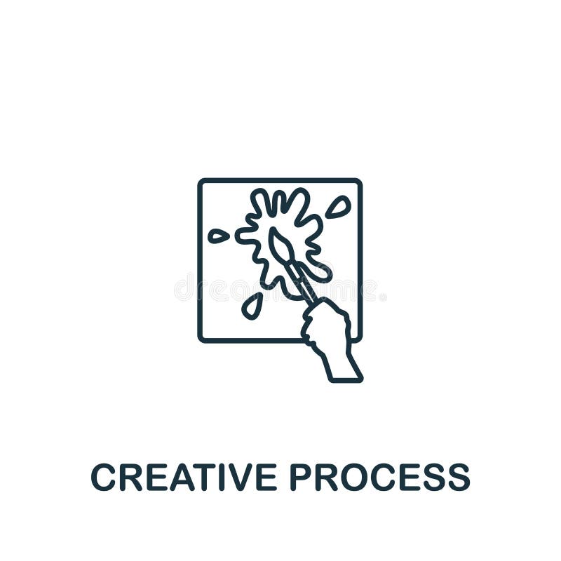 Creative Process Icon. Monochrome Simple Project Planning Icon for ...
