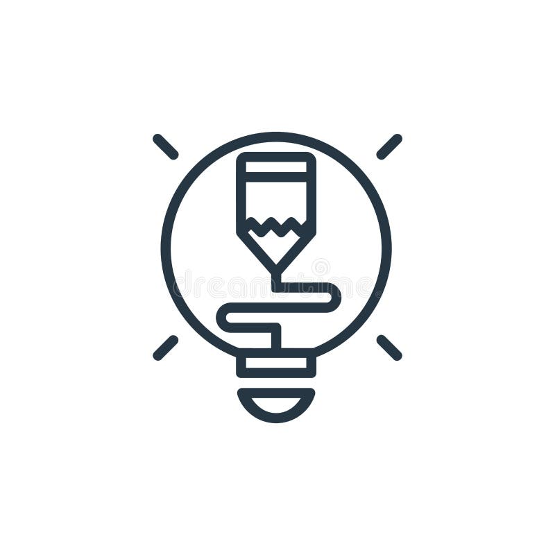 Creative Process Icon Vector from Business Model Canvas Concept. Thin ...