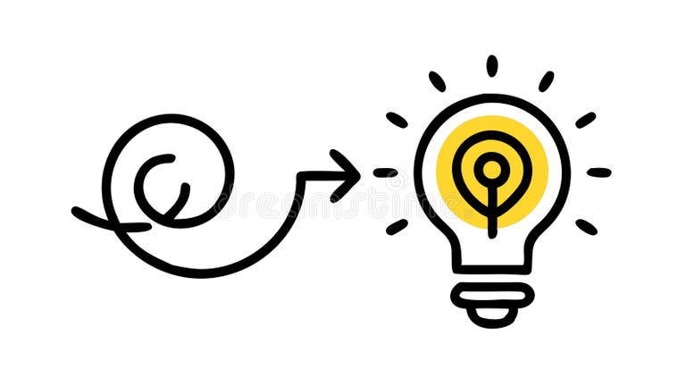 Creative Process Light Bulb Icon, Vector Design Generative AI Stock ...