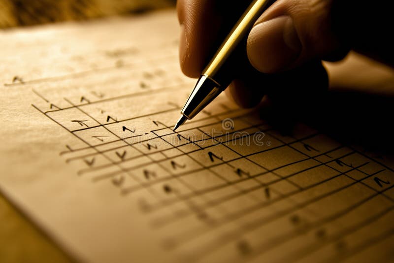 Creative Process of Music Composition Stock Illustration - Illustration ...