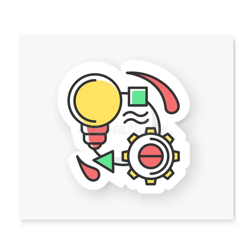 Creative Process Patch. Vector Emblem Stock Illustration - Illustration ...