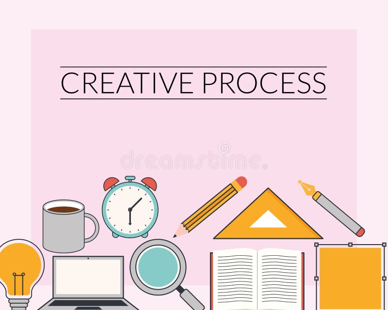 Creative process poster stock vector. Illustration of creative - 215955034 Creative process poster stock vector. Illustration of creative - 215955034