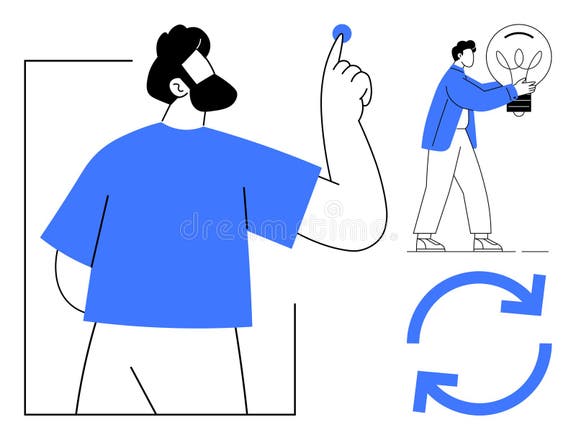 Creative Process and Problem Solving through Innovation and Collaboration Stock Vector ...