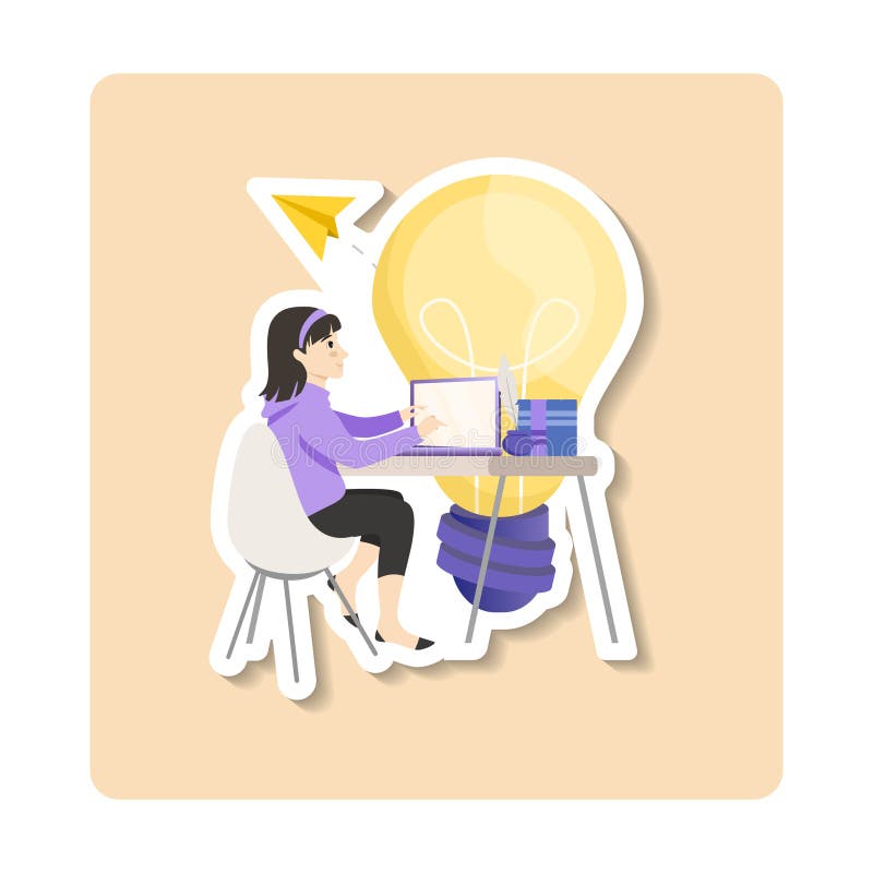 Creative Process Sticker Illustration. Designer Concept. Art Director ...