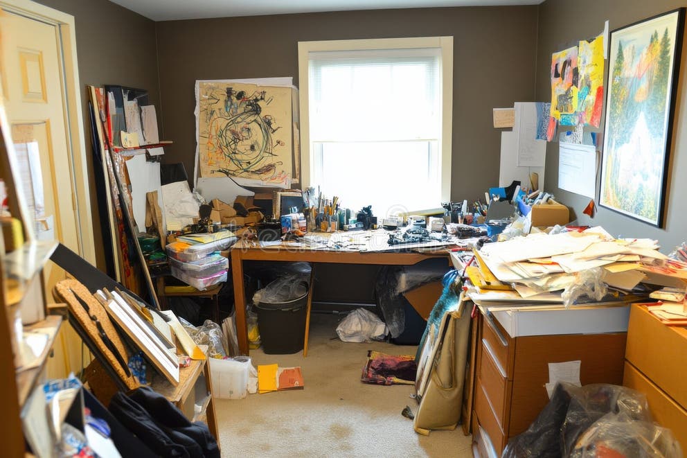 Creative Process Transformation Showing Workspace before and after ...