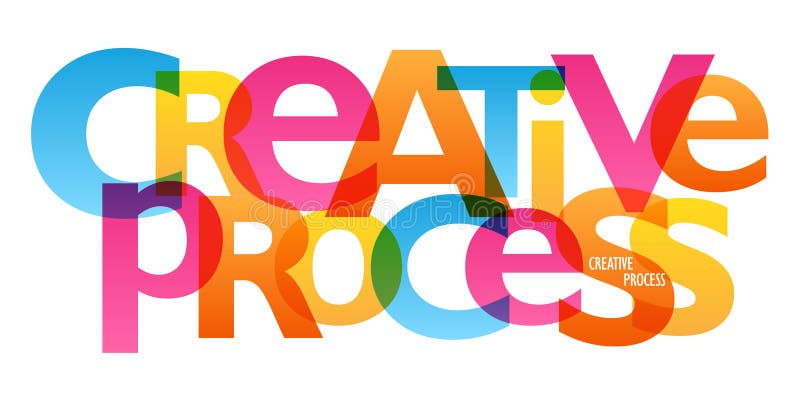 CREATIVE PROCESS Typography Banner Stock Vector - Illustration of tech ...