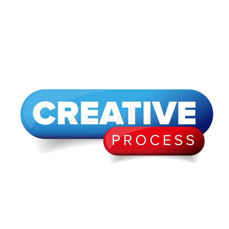 Creative Process Vector Button Stock Vector - Illustration of marketing ...