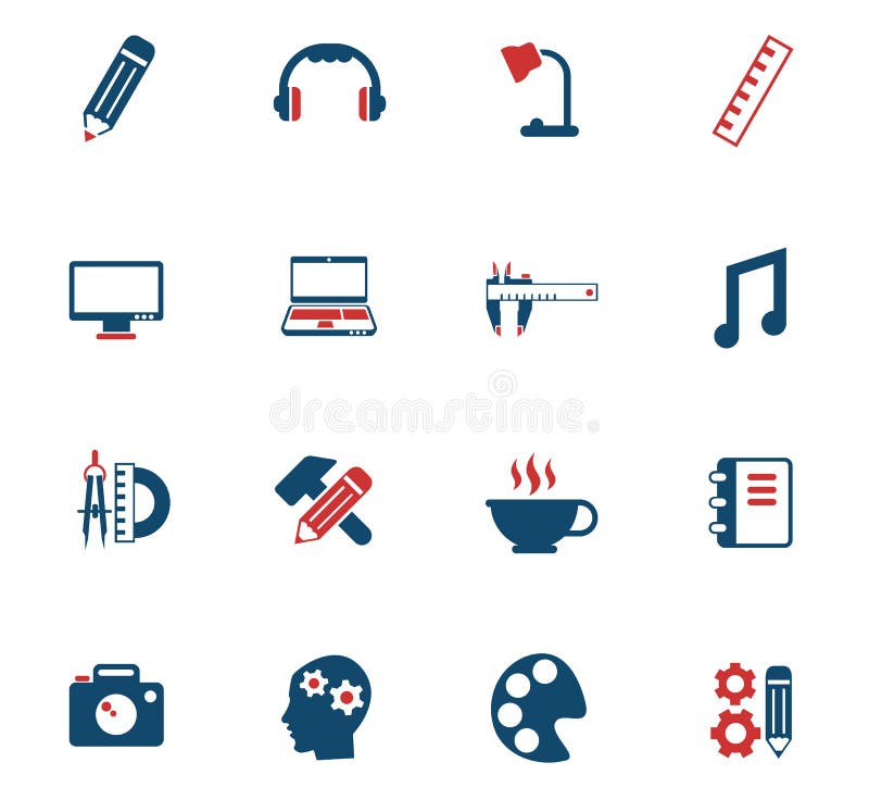Creative Process Color Icon Set Stock Vector - Illustration of process ...