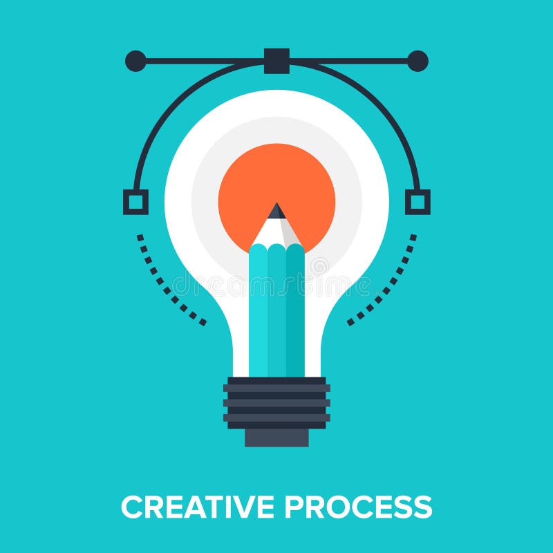 Creative Process Vector Illustration Concept Stock Vector - Illustration of sign, idea: 364378129