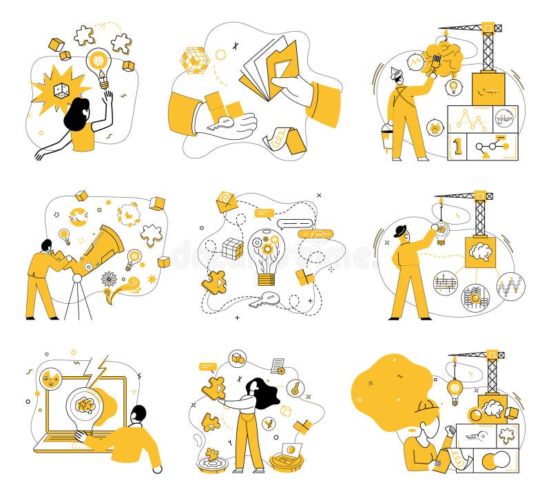 Development Unique Solutions Blossom Stock Illustrations – 10 ...