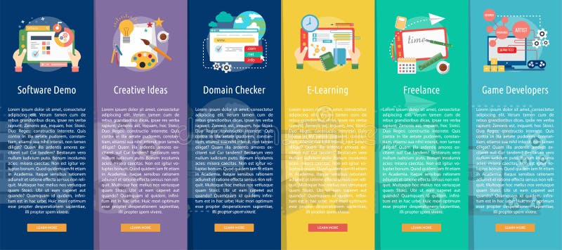 Creative Process Vertical Banner Concept Stock Vector - Illustration of ...