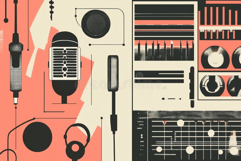 Creative Process Visualized through Abstract Design Elements Showcasing ...