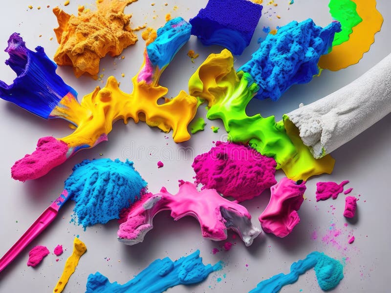 Creative Product Display Frame with Colorful Powder. Ai Generative ...