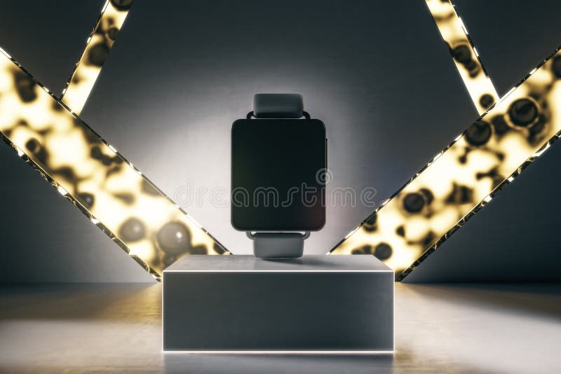 Creative Product Presentation Background with Glowing Lines and Digital ...