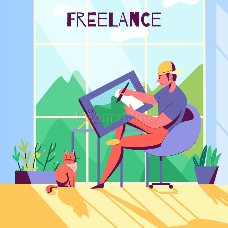 Creative Profession Artist Designer Illustrator Composition Stock ...