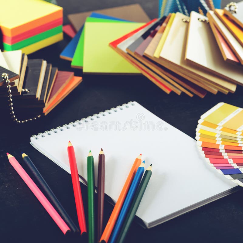 Creative Professional Modern Designer Workplace in the Office. O Stock ...