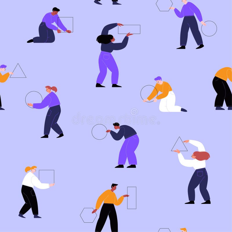 Creative Professional at Work Seamless Pattern Stock Vector ...