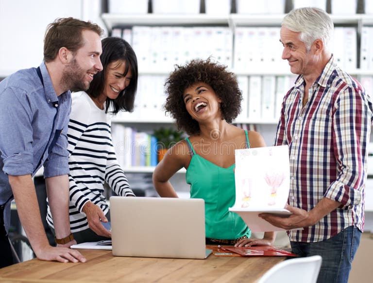 Creative Professionals Having Fun. a Team of Design Professionals ...