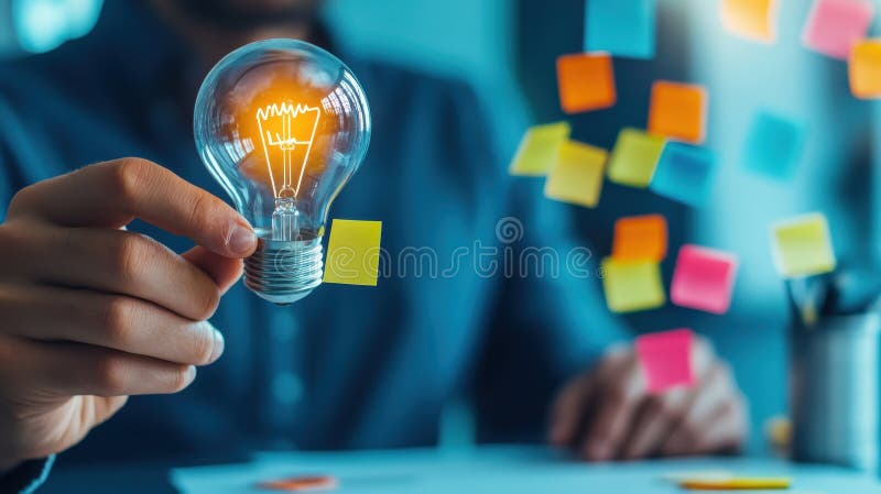 Creative Professionals Solving Problems with Ideas Stock Illustration ...