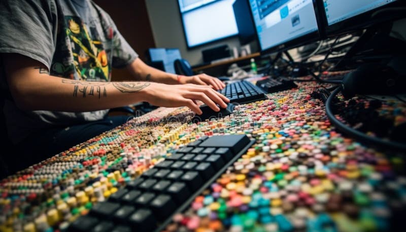 Creative Professionals Working Indoors with Technology Equipment ...