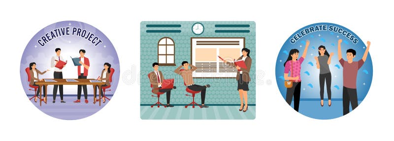 Creative Project Concept. Project Presentation. Celebrating Successful ...