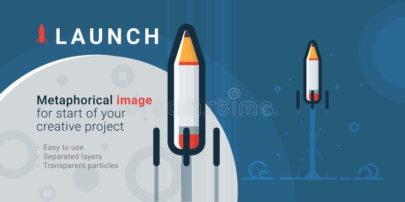 Creative Project Launch Metaphorical Image for Title Banner or Webpage ...